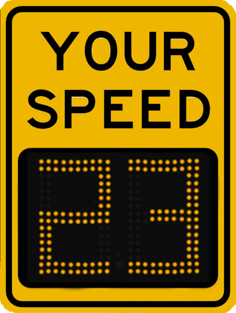 9" Radar Speed Value Sign - AC Power Supply | Trafficalm